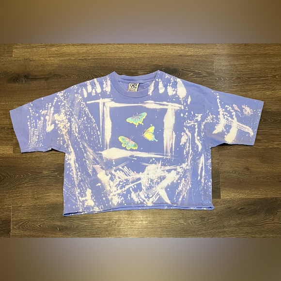 Vintage | Tops | Vtg Rare 9s Cal Cru Made In Usa Embroidered Butterfly ...